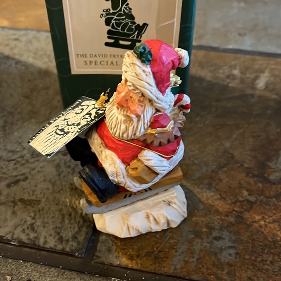 David Frykman | Accents | David Frykman Santa On Sleigh All Wood Carved ...